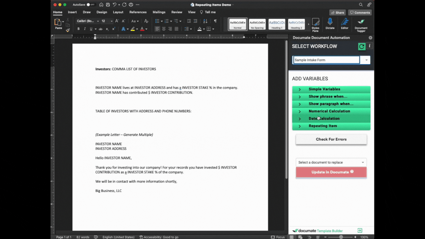 Gavel Help Guide - No-Code Word Add-In